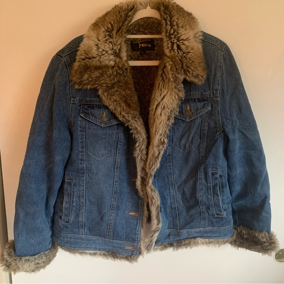 Fabio | Jackets & Coats | Fabio Faux Fur Denim Jacket | Poshmark